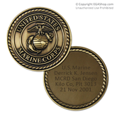 Engraved Coins – The EGA Shop by Marine Parents