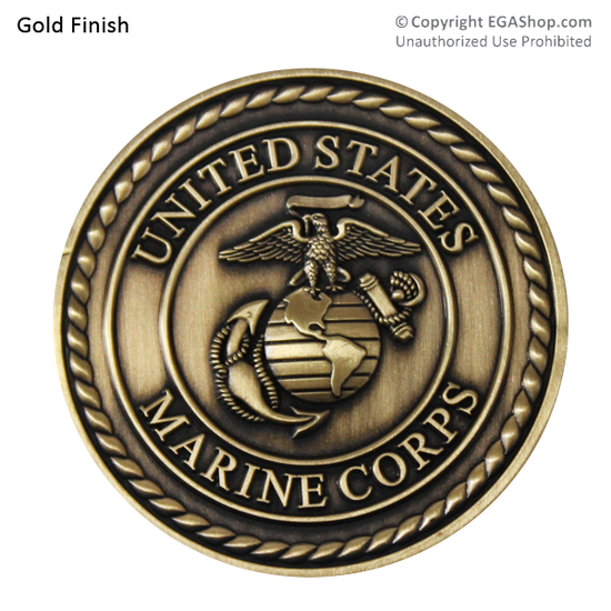 Achievement Coin, Gold: Custom Engraved Marine Corps Coin – The EGA ...